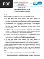 Contoh Notulen Rapat Umum Pemegang Saham (Rups) | PDF