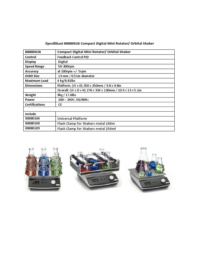 Compact Digital Mini Rotator/Orbital Shaker with PID Feedback Control ...