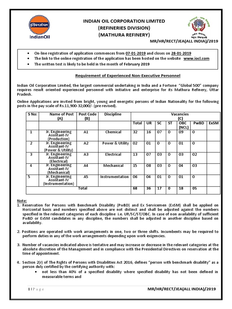 Indian Oil Corporation Limited (Refineries Division) (Mathura Refinery ...