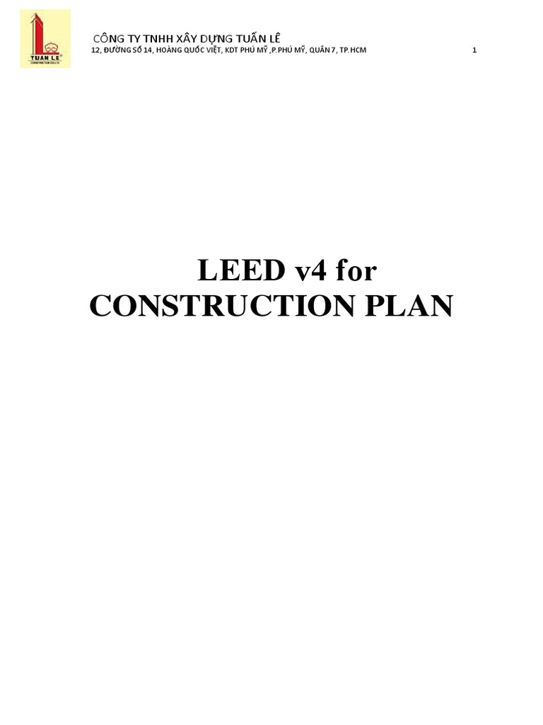 LEED v4 Construction Plan Guide | PDF | Recycling | Waste Management