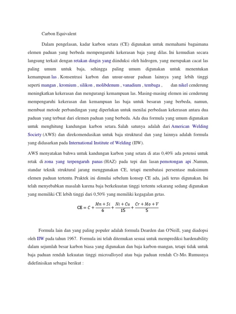 Carbon Equivalent | PDF