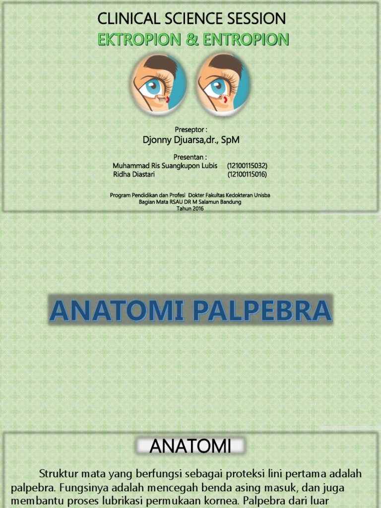 Ektropion dan Entropion: Penjelasan Klinis | PDF
