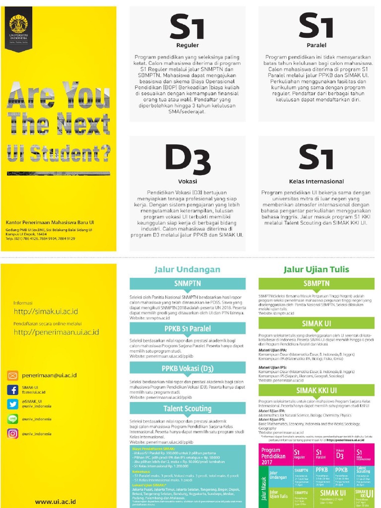 Brosur SIMAK UI 2018 PDF | PDF