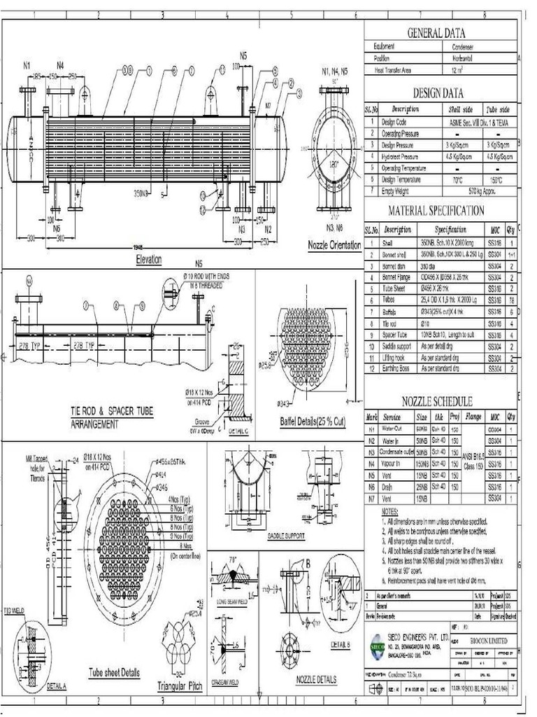 Heat Exchanger Drawing | PDF