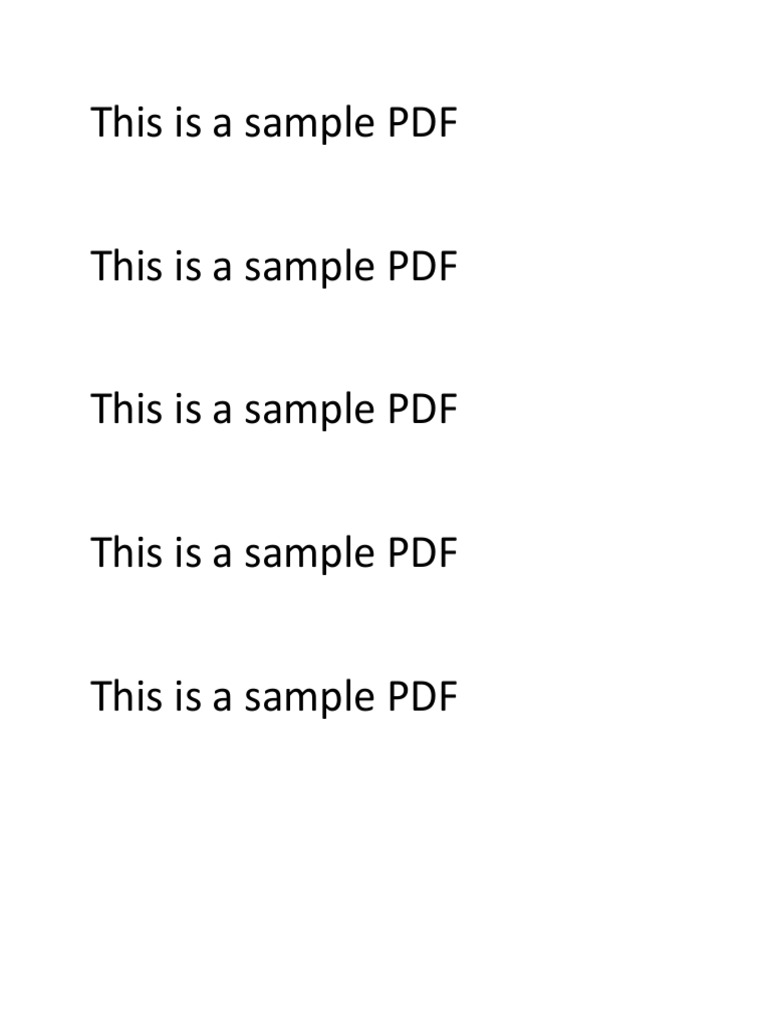 Sample PDF Document Overview | PDF | Career & Growth