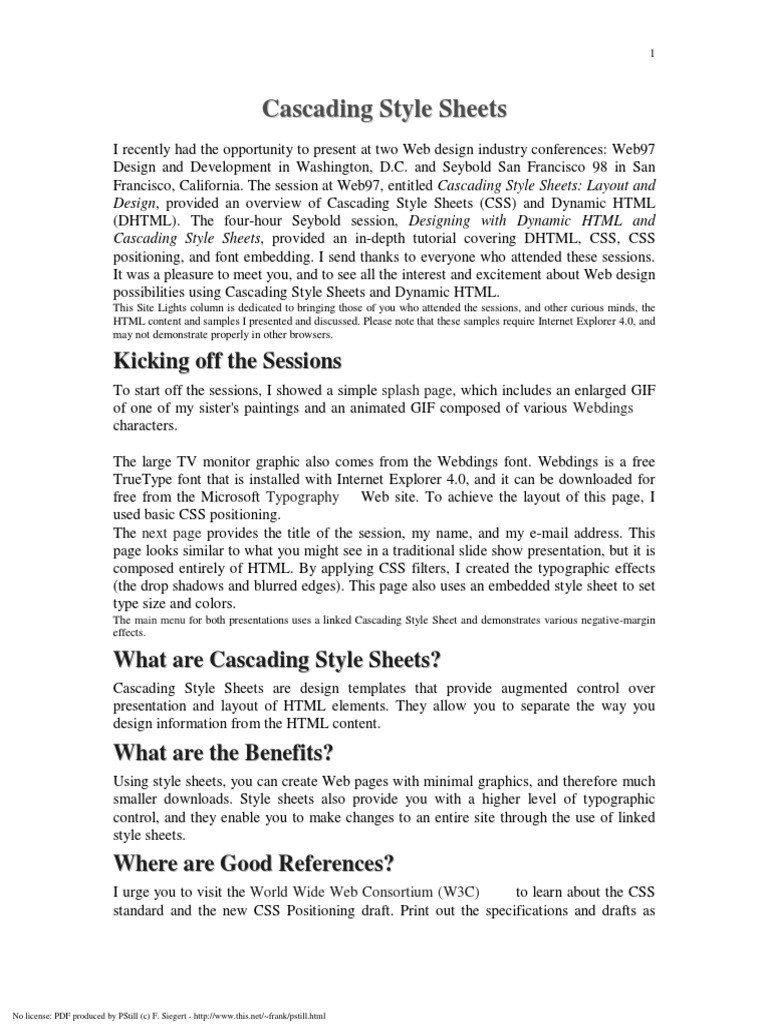 CSScomplete PDF | PDF | Dynamic Html | Cascading Style Sheets