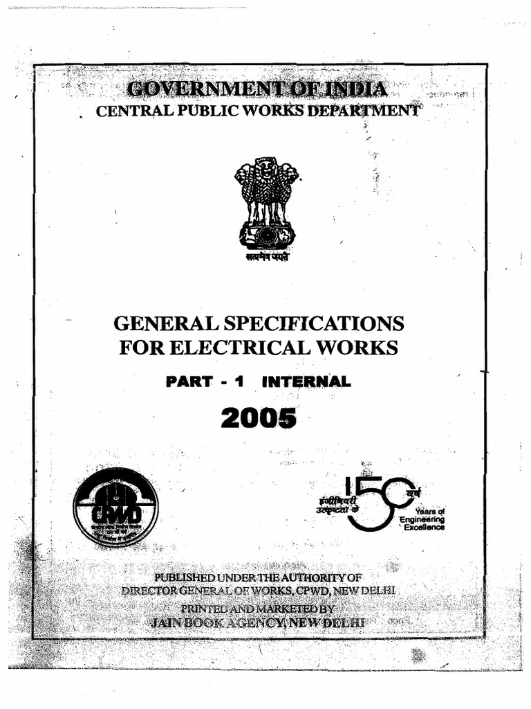 General Specifications For Electrical Works - Internal PDF | PDF