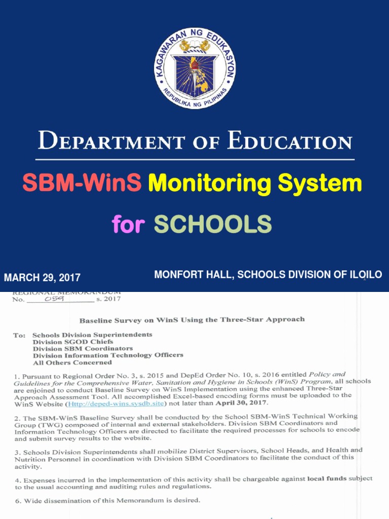 SBM-WinS Monitoring System 20170329 | Wash | Hygiene