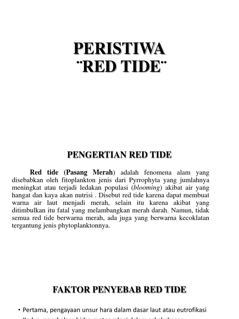 Red Tide | PDF | Kesehatan Holistik | Sains & Matematika