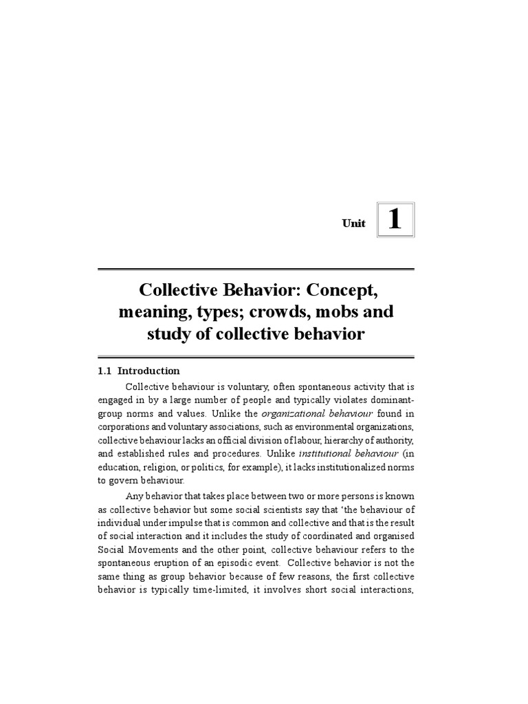Understanding Collective Behavior in Sociology | PDF | Behavior | Emotions