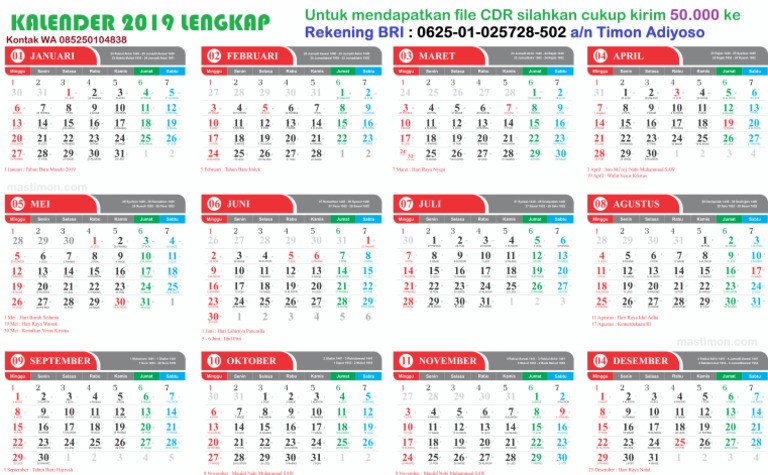 Kalender 2019 PDF | PDF