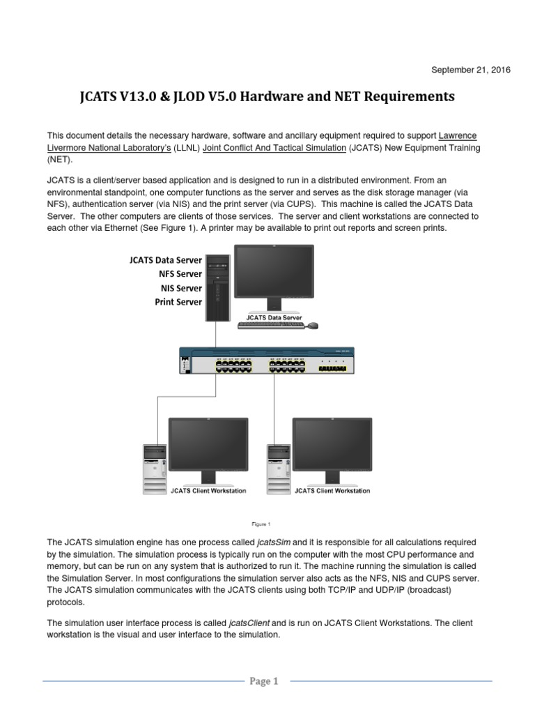 JCATS v13 Hardware NET Requirements Sep 2016 PDF | PDF | Server ...