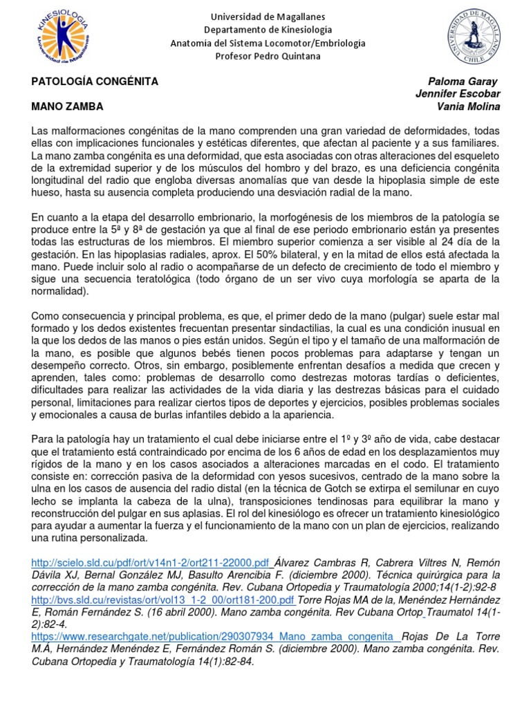 Mano Zamba | PDF | Mano | Sistema musculoesquelético