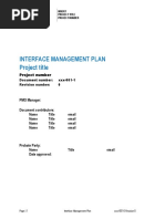 Interface Management Plan | PDF | Project Management | Interface ...