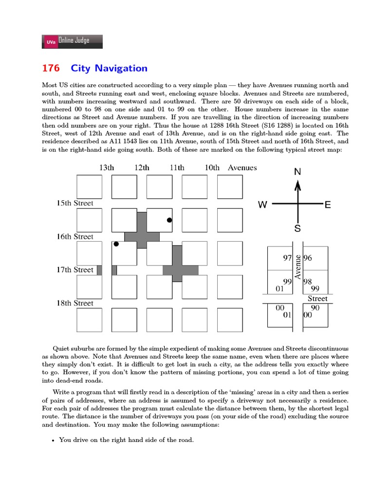 Calculate City Navigation Distances Between Addresses | PDF | Street | Road