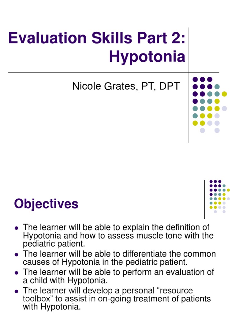 Hypotonia Handout | PDF | Anatomical Terms Of Motion | Central Nervous ...