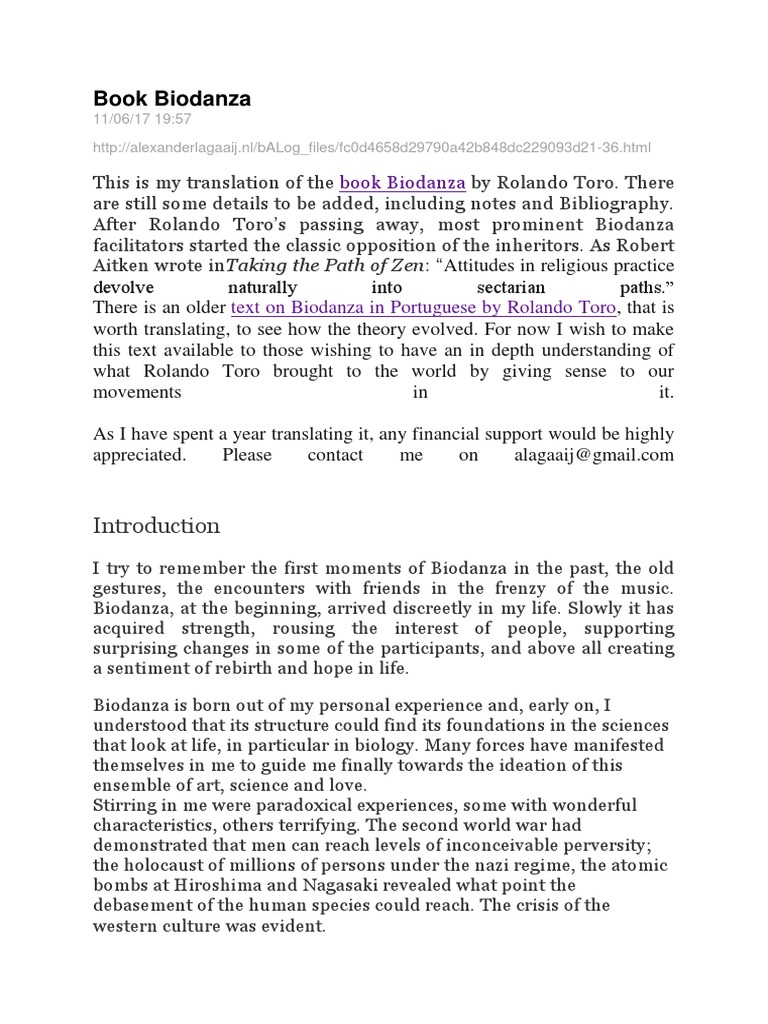 Book Biodanza | PDF | Instinct | Emotions