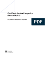 Certificat de Nivell de Suficiència de Català (C1) : Model D'examen | PDF