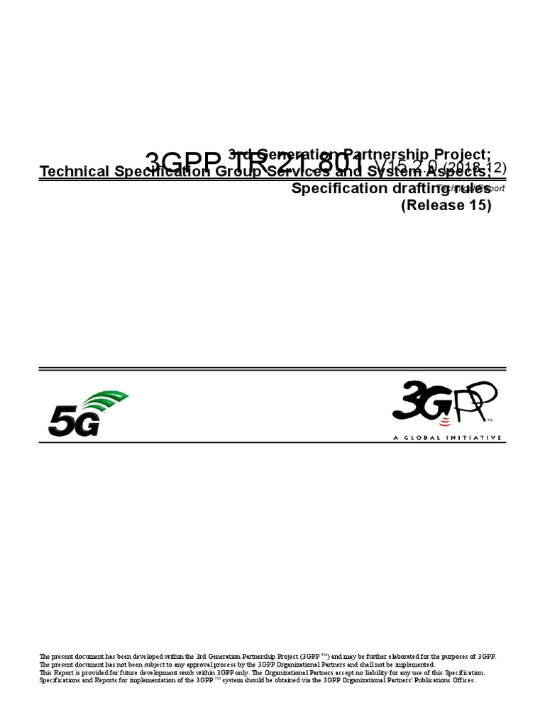 3GPP 5G Specs | PDF | 3 Gpp | Specification (Technical Standard)