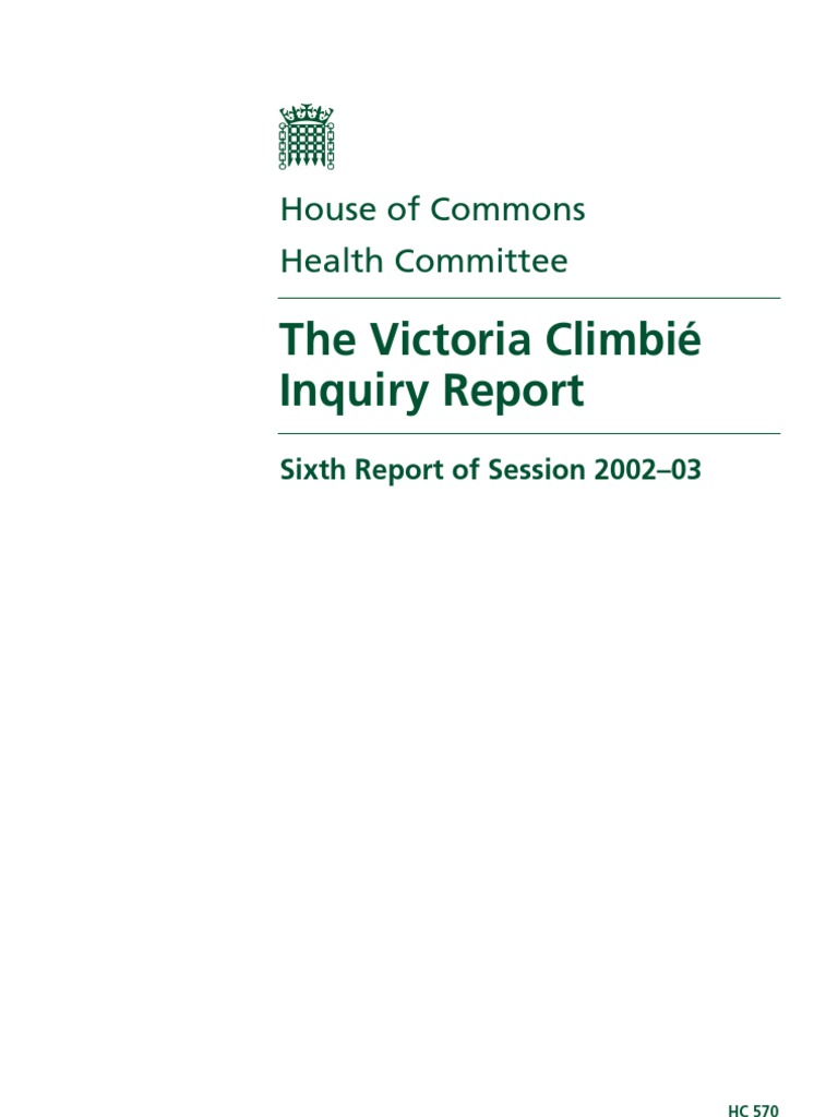 Lord Laming Report on the Murder of Victoria Climbie 2003 | Child Abuse ...