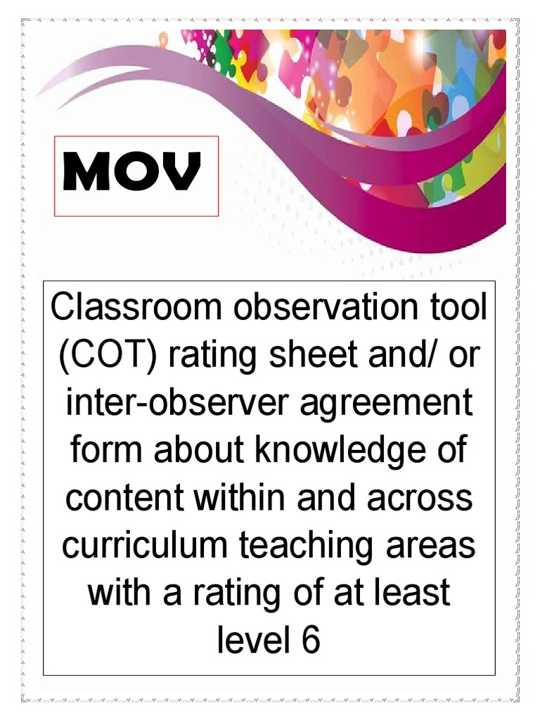 Portfolio MOV | PDF | Lesson Plan | Educational Assessment