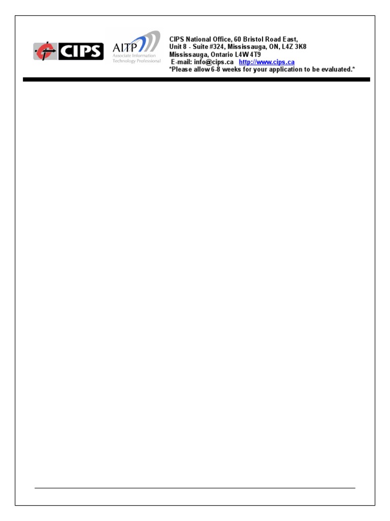 CIPS Candidate Membership Application Form | PDF | Professional ...