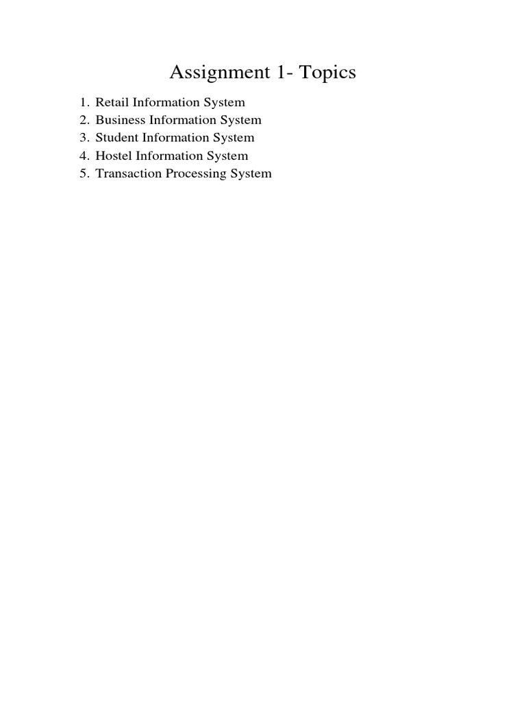 Assignment 1 | PDF | Business | Computers Assignment 1 | PDF | Business | Computers