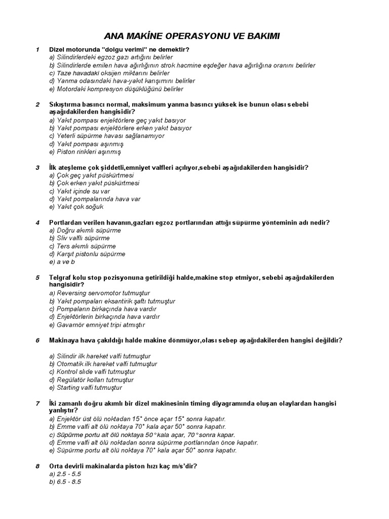 Cevapsız Ana Makine | PDF