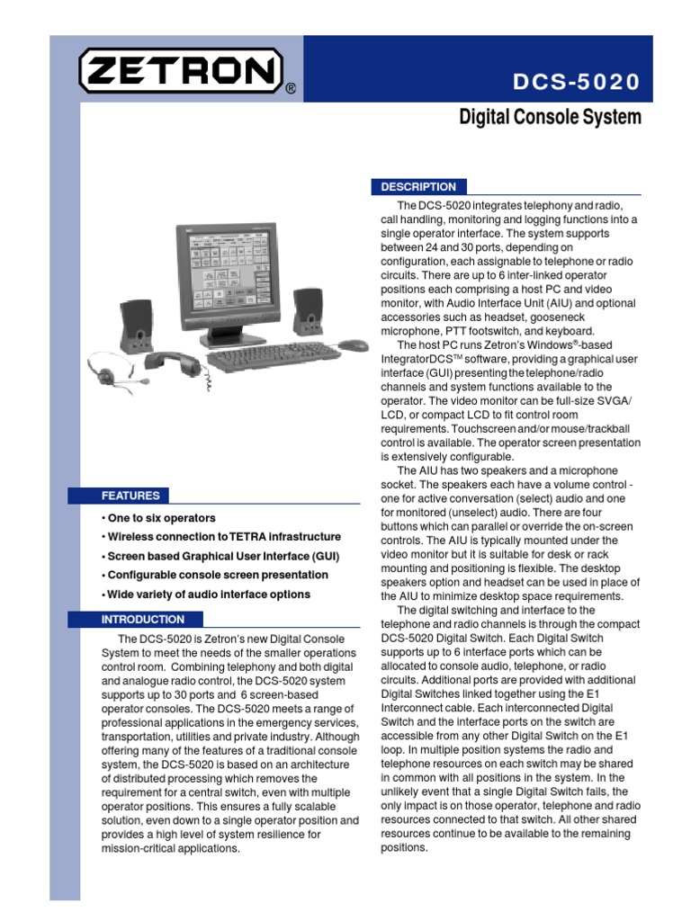 Zetron 5020 | PDF | Graphical User Interfaces | Computer Network