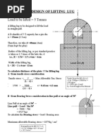 Lifting Lug Excel Sheet | PDF | Bending | Solid Mechanics