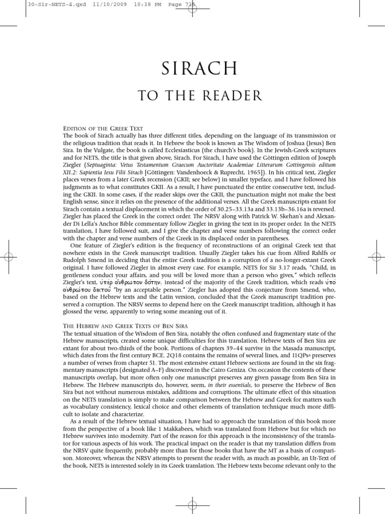 30 Sirach Nets | PDF | Translations | Semantics