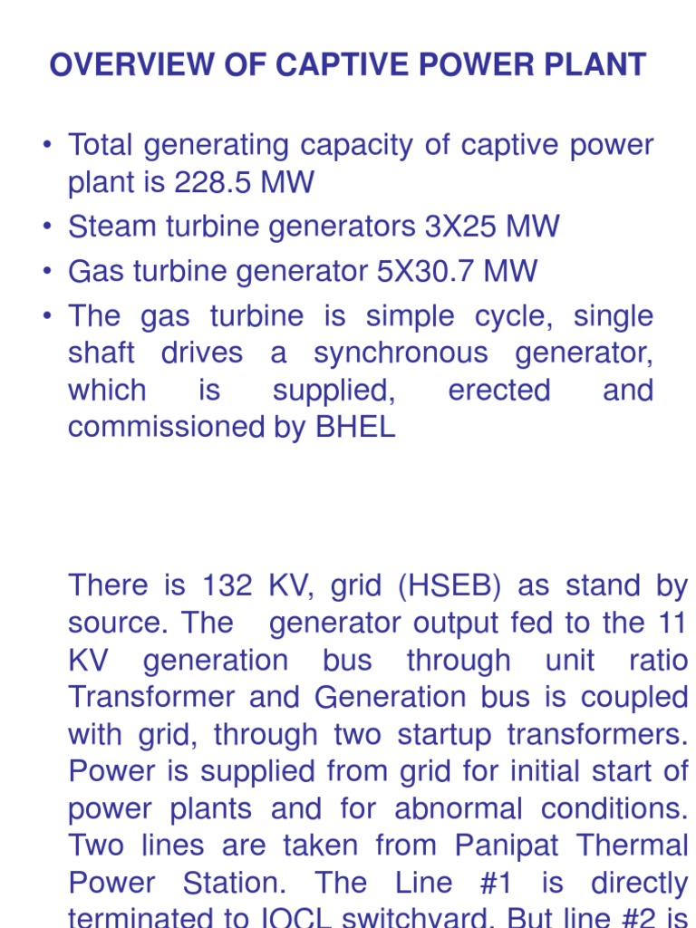 Captive Power Plant Overview and Design | PDF | Rectifier | Electrical ...