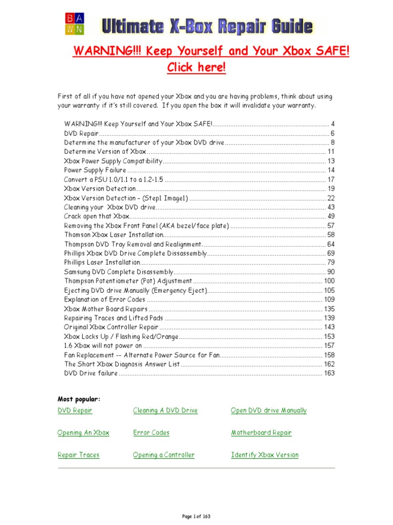 Ultimate Xbox Repair Guide PDF | PDF | Electrical Connector ...