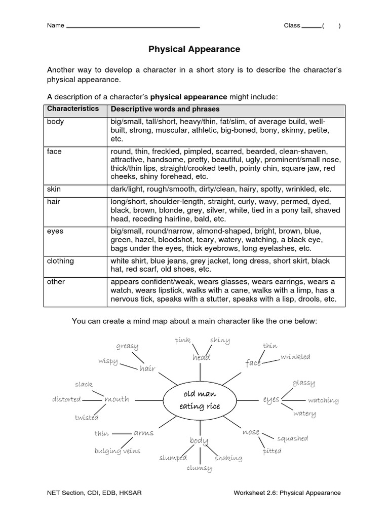 Characteristics Descriptive Essay | PDF | Hair Loss | Human Head And Neck