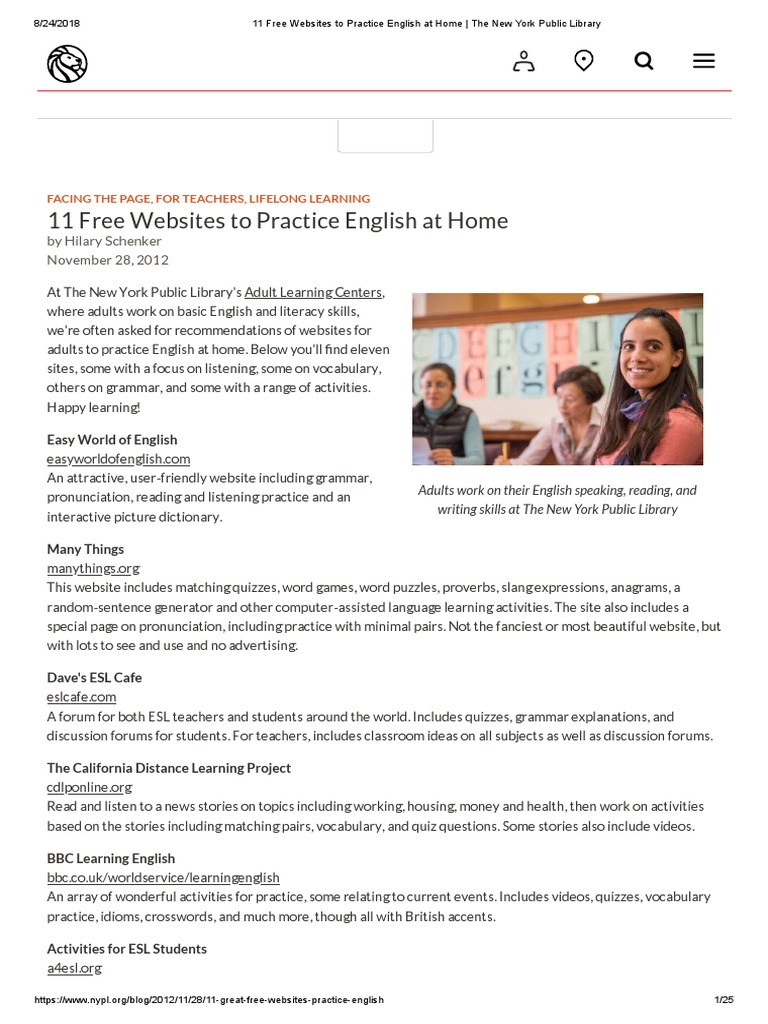 Websites To Learn English | Download Free PDF | Vocabulary | English As ...