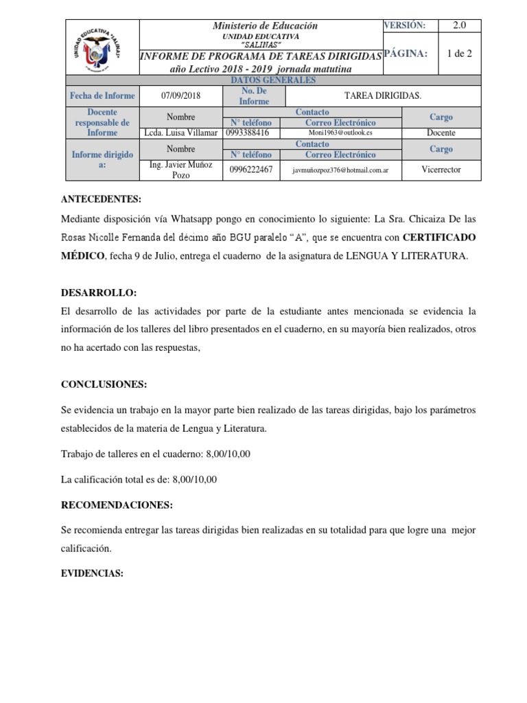 Tareas Dirigidas Chicaiza | PDF | Modificación de comportamiento | Aprendizaje