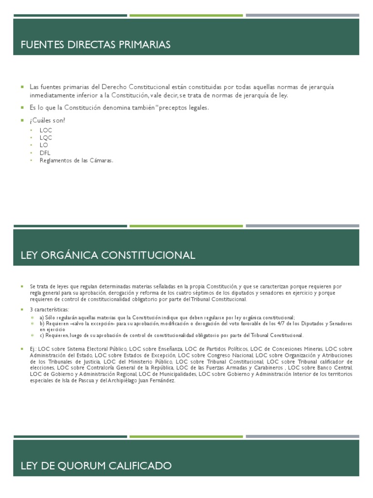 Fuentes Directas Supremas o Supraconstitucionales | PDF | Constitución ...
