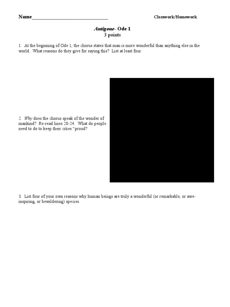 Antigone - Ode 1 | PDF