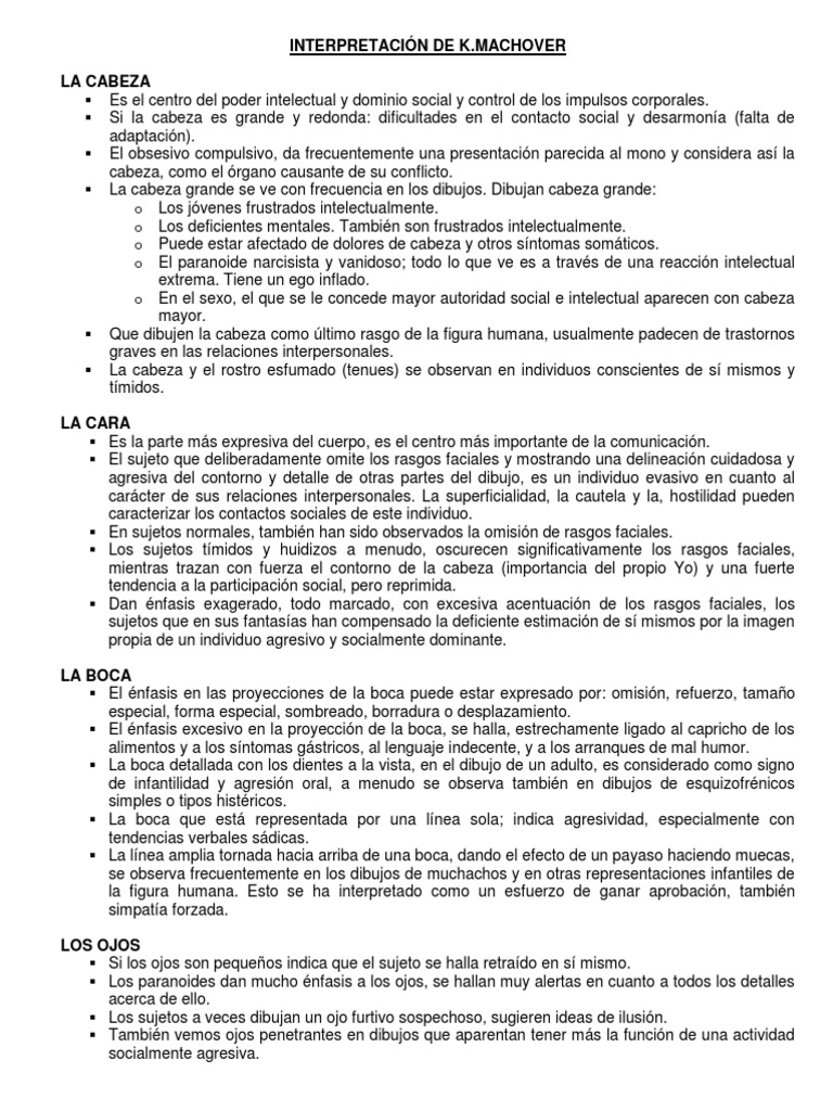 Test de La Figura Humana DFH | PDF | Esquizofrenia | Narcisismo