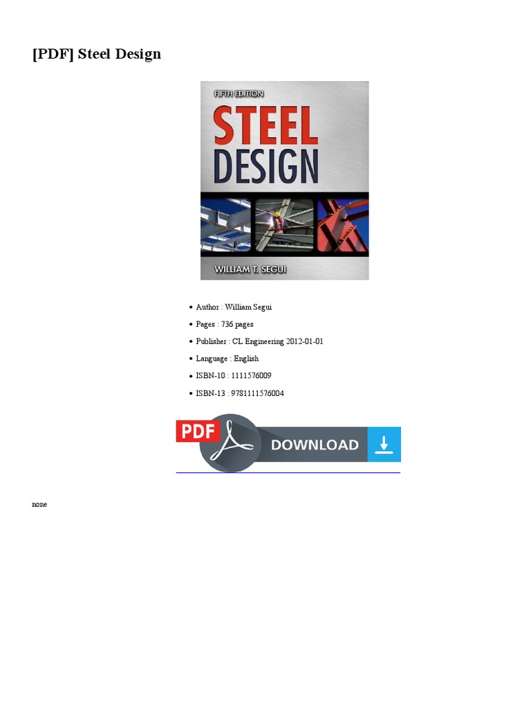 (PDF) Steel Design: Book Details | PDF | Structural Steel | E Books