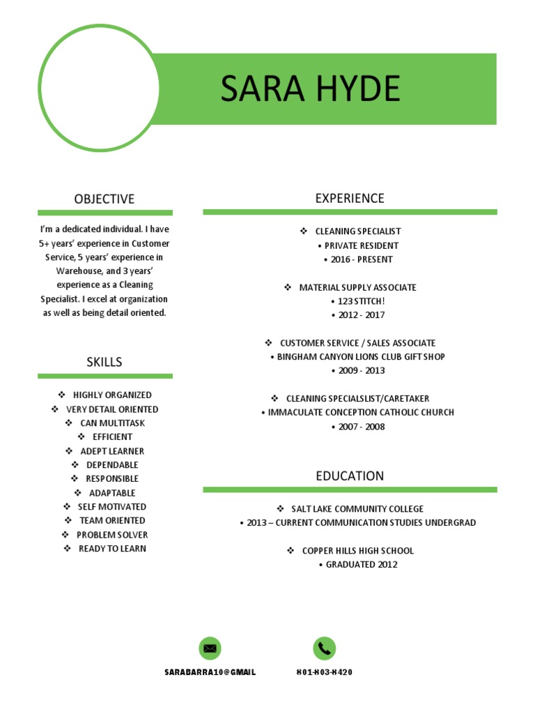Sara Hyde Resume | PDF | Career & Growth