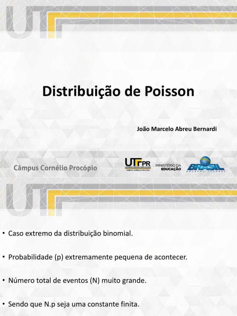 Distribuição de Poisson | PDF | Distribuição de Poisson | Ensino de ...