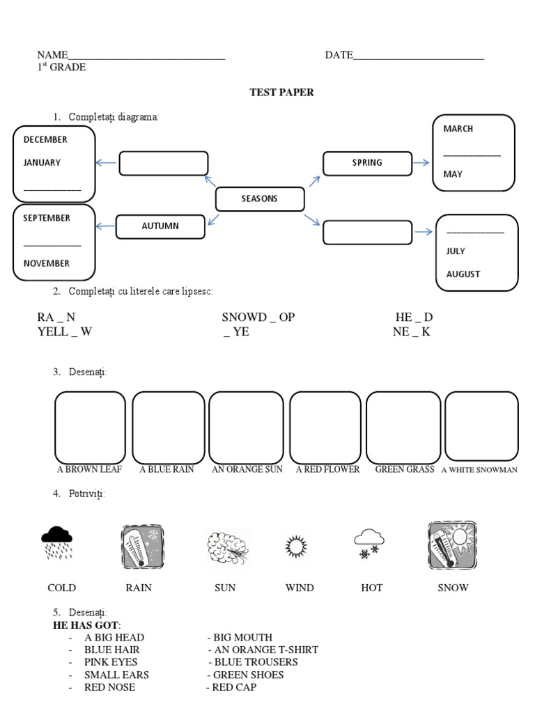 Test Paper: March - MAY December January | PDF