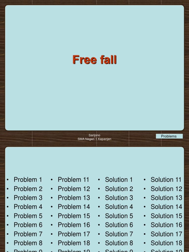 Free Fall: Problems | PDF | Bullet | Takeoff