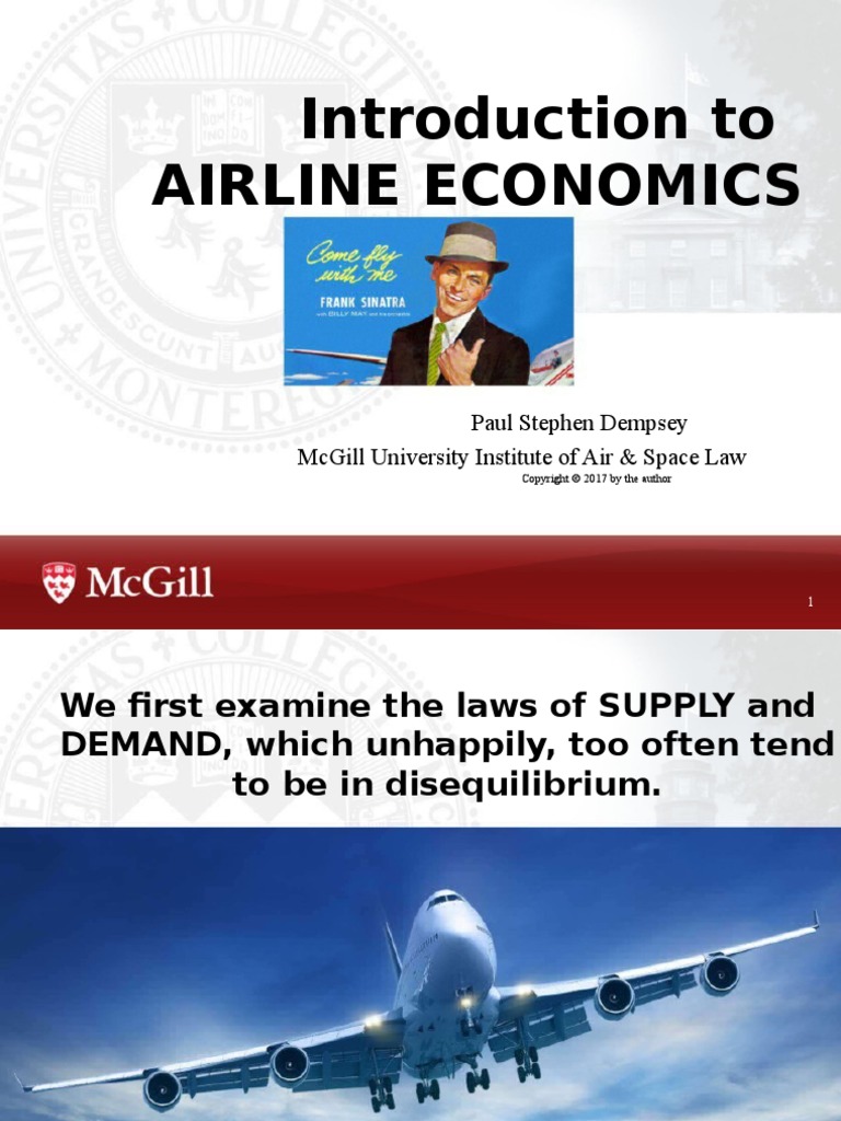 Introduction To Airline Economics: Paul Stephen Dempsey Mcgill ...