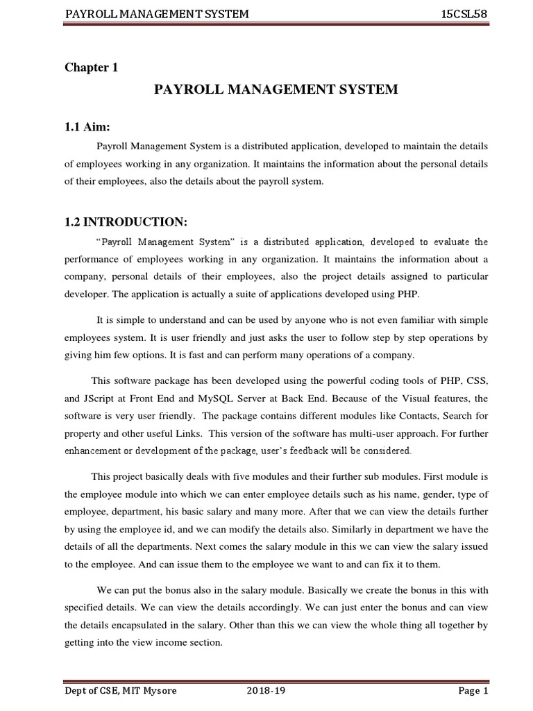 Payroll Management System | PDF | Payroll | Database Index