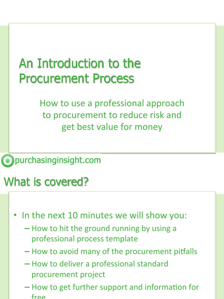 Procurement Process | PDF | Procurement | Supply Chain