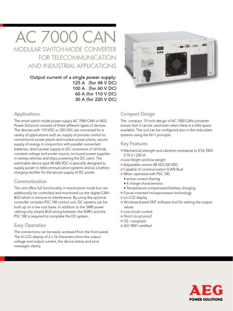 AC7000 en Low | PDF | Power Supply | Direct Current