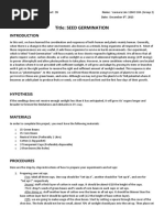 Seed Germination Report Sample (Easy) | PDF | Seedling | Seed