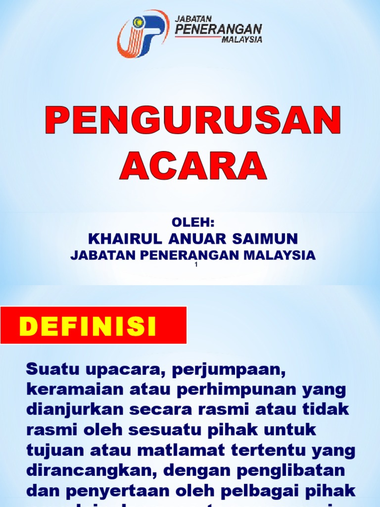 Nota Untuk PACK3013 Pengurusan Acara (B) | PDF